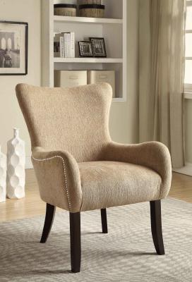 China Cream Upholstered Dining Chairs , Padded Kitchen Chairs  With Sturdy Birch Legs for sale