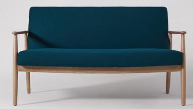China Emerald Green Upholstered Sofa Chair , Single Seater Fabric Sofa Clean Line for sale
