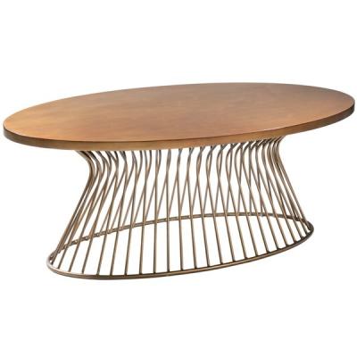 China Soft Wire Brushed Distressing Solid Wood Coffee Table , Oak Occasional Tables for sale