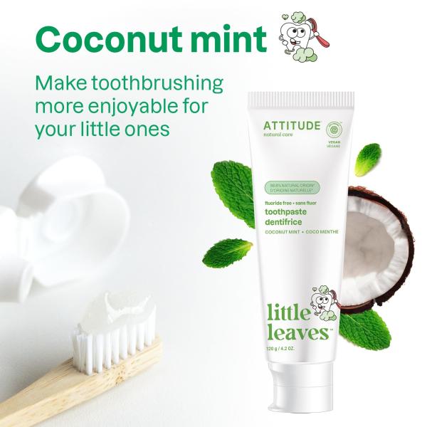 Quality OEM Logo Fluoride Free Toothpaste Sugar Free Coconut And Mint Flavor 4.2 Oz for sale