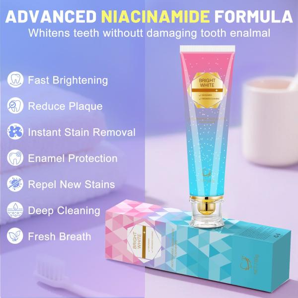Quality 120g Niacinamide Whitening Toothpaste Protects Tooth Enamel No Fluoride Minty for sale