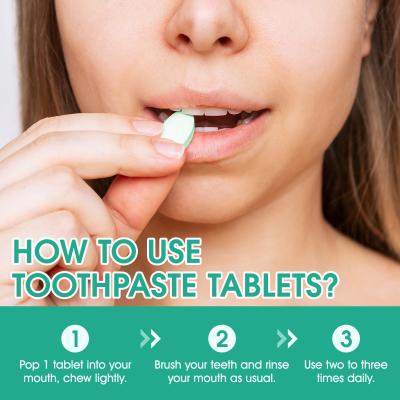 China Chewable Toothpaste Tablets 150pcs For Sensitive Teeth And Antiplaque Protect Enamel for sale