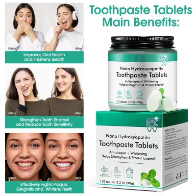China Chewable Toothpaste Tablets 150pcs For Sensitive Teeth And Antiplaque Protect Enamel for sale