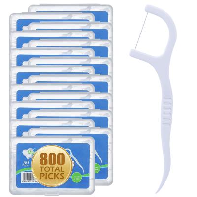 China 800 Count Dental Floss Picks Deep Cleaning Protect Gums Family Pack With 50 Picks Per for sale