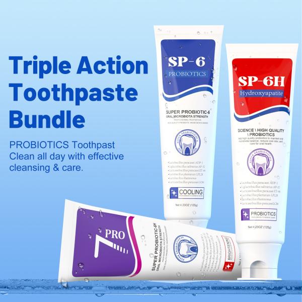 Quality 3 Tubes SP-6 Hydroxyapatite Toothpaste Set Cooling Fresh Breath Safe For Enamel for sale