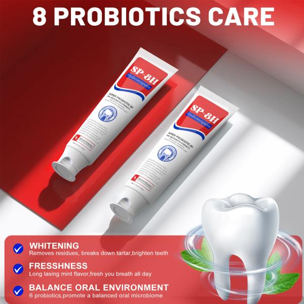 Quality Custom Logo 4.23 Oz SP-8 Hydroxyapatite Probiotic Toothpaste Mint Flavor for sale