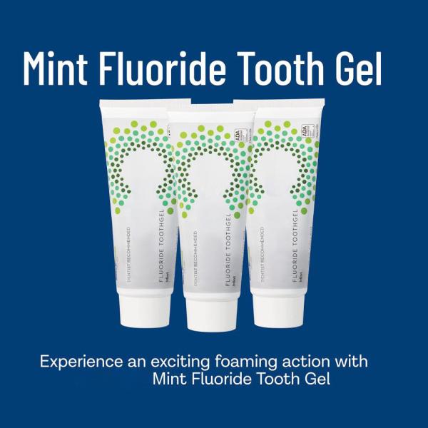 Quality 3PCS Mint Fluoride Toothpaste Gel Prevents Cavities Gingivitis And Plaque ADA for sale