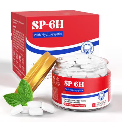 China SP-6 Probiotics Hydroxyapatite Tooth Paste Tablets Mint Fresh Travel Size 62 Count No SLS for sale