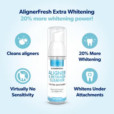 China Foam Whitening Toothpaste Cleaner Compatible With All Clear Aligners And Retainers 50ml for sale