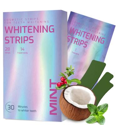 China 28 Stripes Gentle Whitening Teeth Strips Rapid White Bleaching Strips Peroxide Free for sale