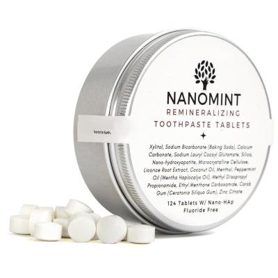 China Nano Hydroxyapatite Remineralizing Toothpaste Tablets 124 Tabs Fluoride Free Custom for sale