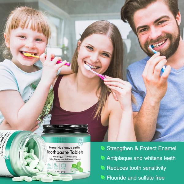Quality 150pcs Nano Hydroxyapatite Toothpaste Tabs Flouride Free Strengthen Teeth for sale