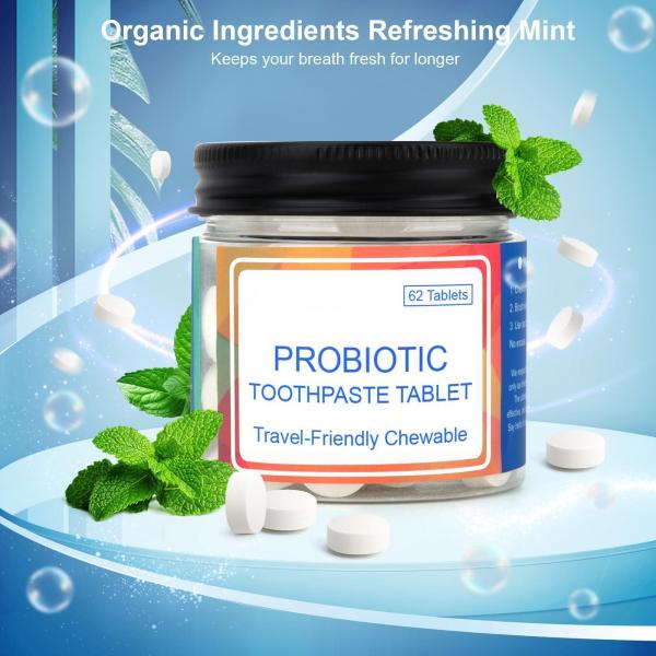 Quality Nano Hydroxyapatite Probiotics Toothpaste Tablets Chewable Mint Flavor 62ct for sale