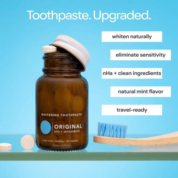 Quality Nano Hydroxyapatite Natural Toothpaste Tablets Wild Mint Medle 1 Bottle/62 for sale