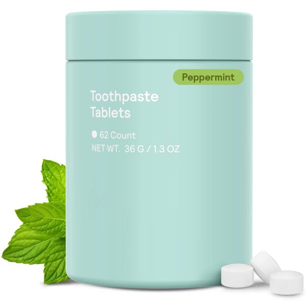 Quality OEM Nano Hydroxyapatite Toothpaste Tablets Without Fluoride Travel Size 62 Count for sale