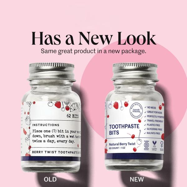 Quality 124 Bits Whitening Toothpaste Tablets Nano Hydroxyapatite And Xylitol Berry for sale