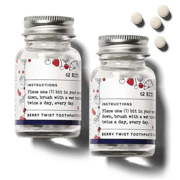 Quality 124 Bits Whitening Toothpaste Tablets Nano Hydroxyapatite And Xylitol Berry for sale