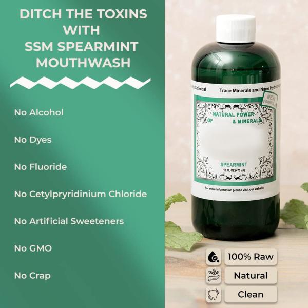 Quality Customized Logo Nano Hydroxyapatite Mouthwash Spearmint Flavor BPA Free 16 Oz for sale