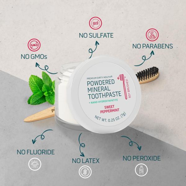 Quality Flavored Essential Oils Tooth Cleaning Powder With Natural Kaolin And Bentonite for sale