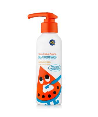 China Kids Gel Toothpaste Pump Fluoride Free Watermelon Flavor On The Go Toiletries for sale