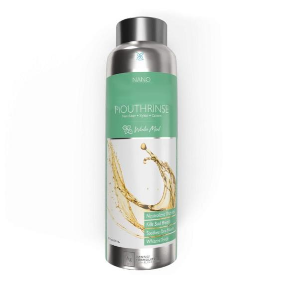 Quality Dentist Formulated Nano Silver Xylitol Mouthwash With Calcium Fluoride Free Wintermint for sale