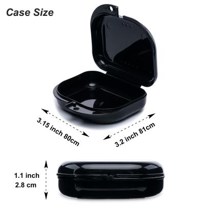 China Teeth Retainer Case With Vent Holes 4 Pcs Denture Cases Tight Snap Lock Easy Use for sale