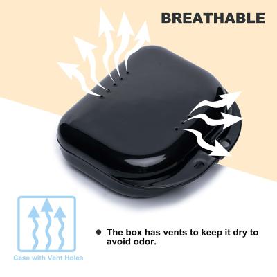 China Teeth Retainer Case With Vent Holes 4 Pcs Denture Cases Tight Snap Lock Easy Use for sale