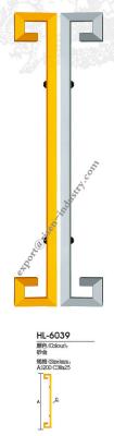 Tirador de puerta HL6039, dia38 X.25 X 1200 del acero inoxidable