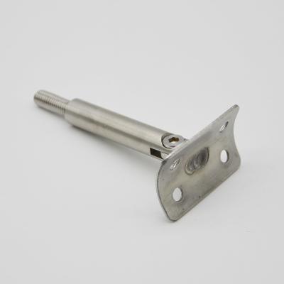 China Stainless steel 304 rail supportor RS0872 post to rail tube satin finishing, M8, length 72mm en venta