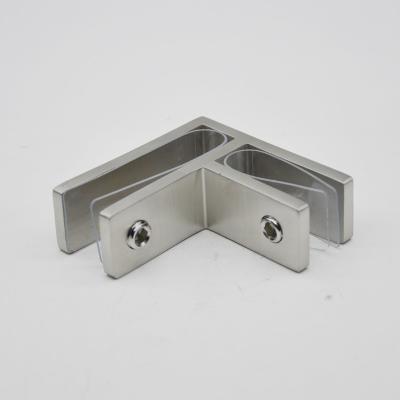 China Stainless steel Glass clamps 90 degree RS2314 plus, 70X25mm, thickness 5mm, SS304 satin, mirror, black à venda