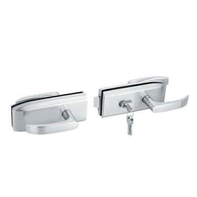 China Glass door locks LC-037, stainless steel 304 plate, finishing satin or mirror en venta