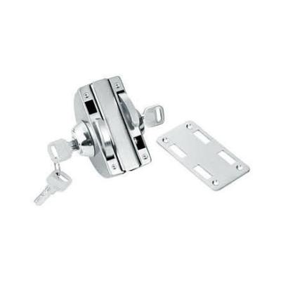 China Glass door locks LC-001A, stainless steel 304 plate, finishing satin or mirror en venta