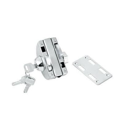 China Glass door locks LC-010A, stainless steel 304 plate, finishing satin or mirror en venta