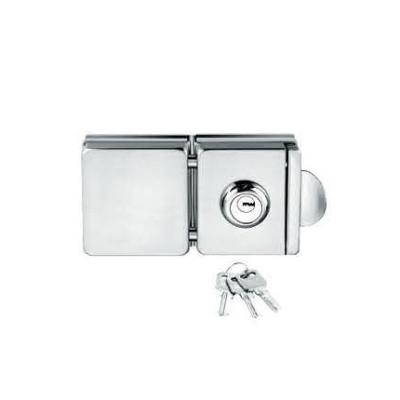 China Glass door locks LC-008, stainless steel 304 plate, finishing satin or mirror en venta
