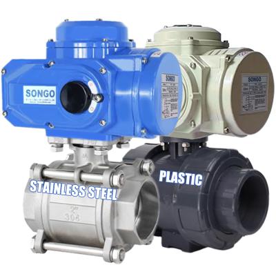 China SS304 Motorized Actuator Valve BSPP Female Thread Ptfe Seal 2 Way 1 1/4inch For Water for sale