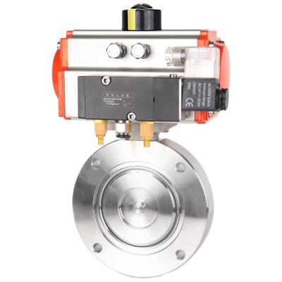 China Pneumatric Vacuum Butterfly Valve Zero Leakage 16bar For Negative Pressure Pipe for sale
