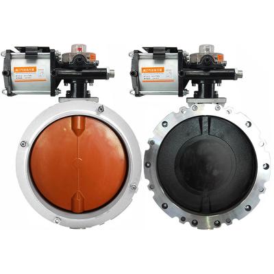 China Powder Pneumatic Actuator Valve Aluminum Alloy Single / Double Flange for sale