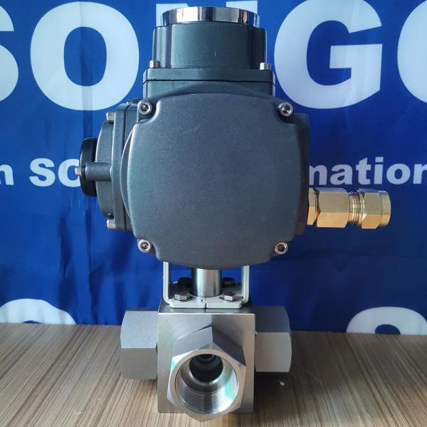Quality Explosion Proof 3Way Motorized Ball Valve Water Flow Control Rotary Float for sale