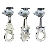 China SS304 Motorized Knife Gate Valve 4-20mA Intelligent Modulating Multi Turn for sale