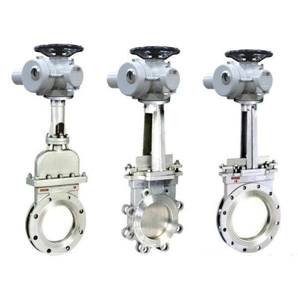 Quality SS304 Motorized Knife Gate Valve 4-20mA Intelligent Modulating Multi Turn for sale