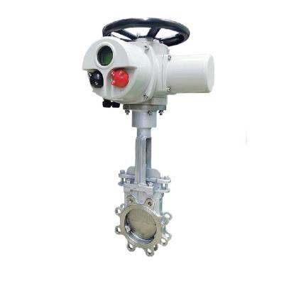 China SS304 Motorized Knife Gate Valve 4-20mA Intelligent Modulating Multi Turn for sale
