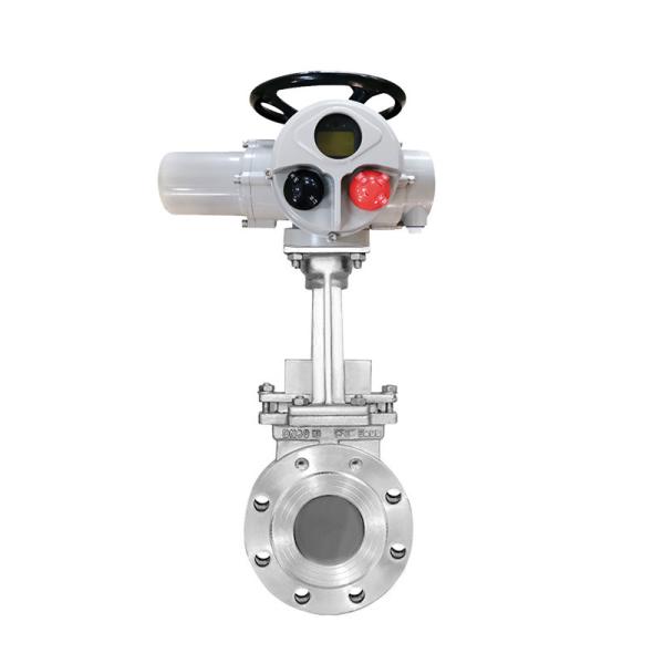 Quality SS304 Motorized Knife Gate Valve 4-20mA Intelligent Modulating Multi Turn for sale