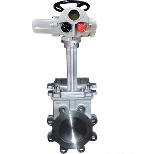 Quality SS304 Motorized Knife Gate Valve 4-20mA Intelligent Modulating Multi Turn for sale