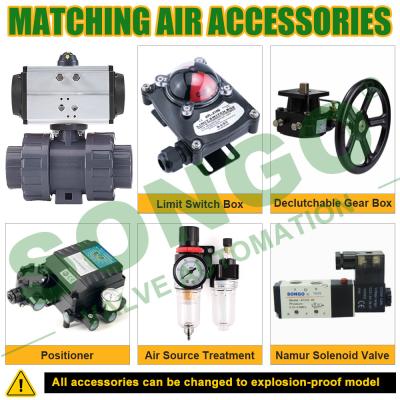 China PVC Socket Pneumatic Actuator Valve Corrosion Resistant True Double Union 2Way UPVC for sale