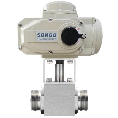 China Female External Thread Motorized Actuator Valve PN40 1inch 24VDC Forged SS304 600psi for sale