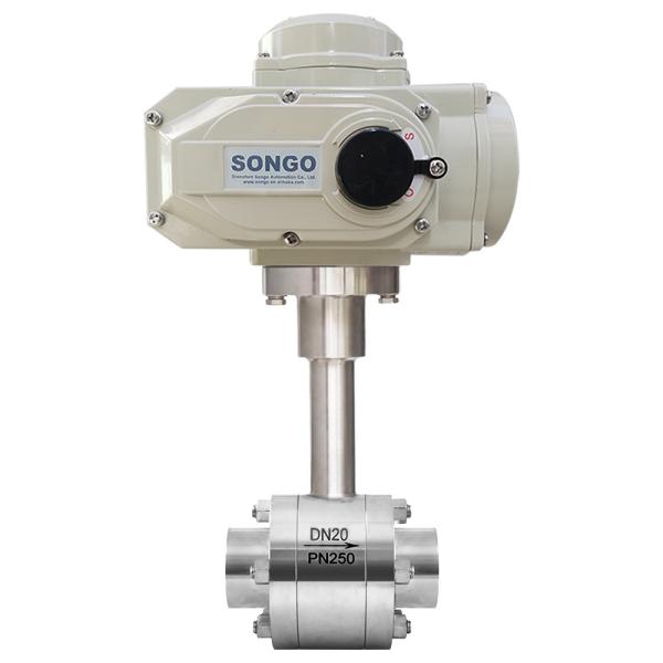 Quality Motorized Cryogenic Valve 24VDC Stainless Steel LNG with Electric Actuator for sale