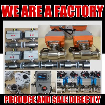 China Sanitary Motorized Tri Clamp Ball Valve 4-20mA Flow Regulated Quickly Open for sale