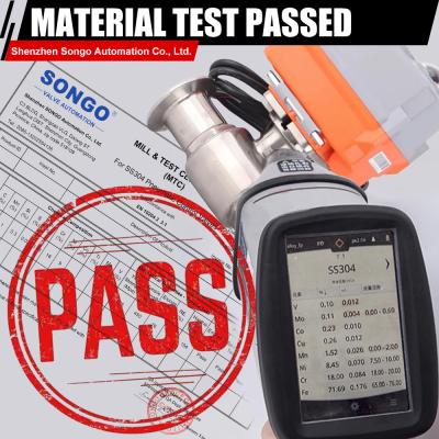 China Sanitary Motorized Tri Clamp Ball Valve 4-20mA Flow Regulated Quickly Open for sale