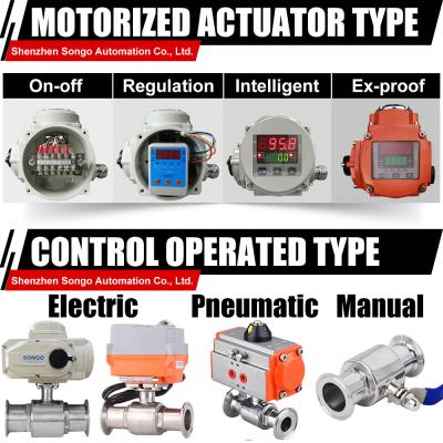 China Sanitary Motorized Tri Clamp Ball Valve 4-20mA Flow Regulated Quickly Open for sale