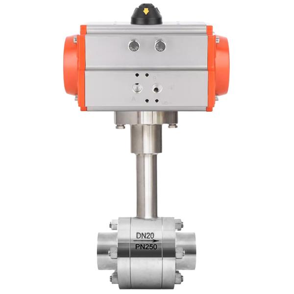 Quality Cryogenic Pneumatic Ball Valve 1inch 4Mpa Forged SS304 Extended Stem Socket Weld With Double Acting for sale
